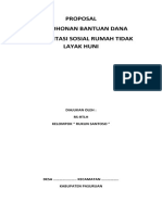 Contoh Proposal Pengajuan Rumah Tidak Layak Huni | PDF