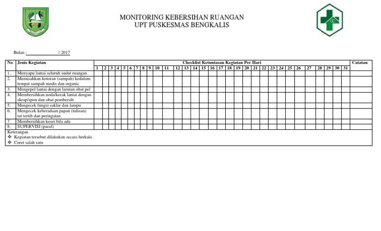 Checklist Kebersihan Ruangan Kantor | PDF