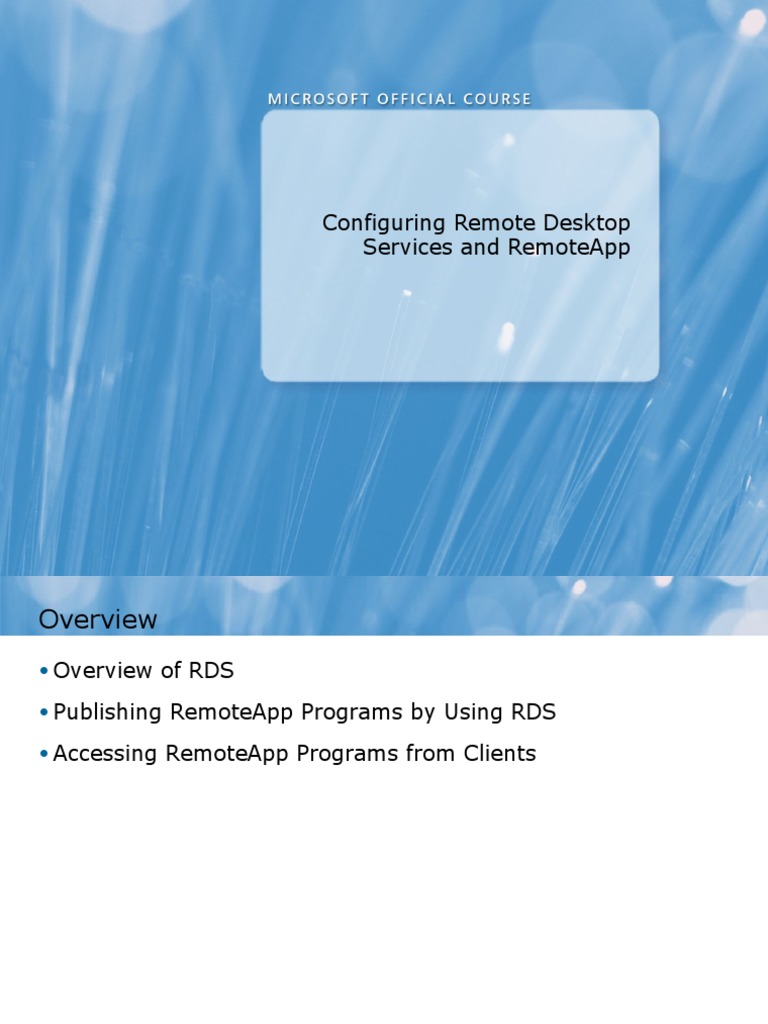 Remote Desktop | PDF | Remote Desktop Services | System Software