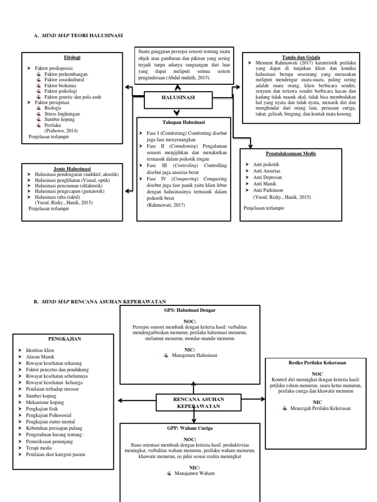 MIND MAP Halusinasi | PDF