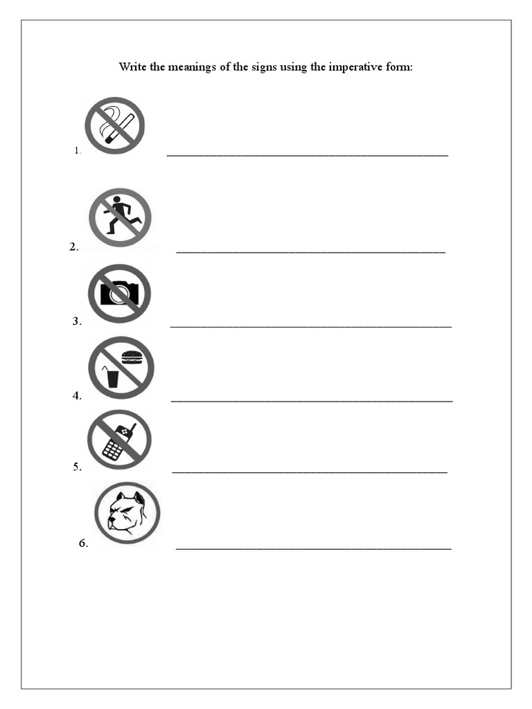 Imperative Meanings of Signs | PDF
