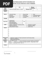 Contoh Borang Laporan Aktiviti Mingguan Kokurikulum | PDF