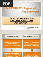Contextualized and Decontextualize Assessment | PDF