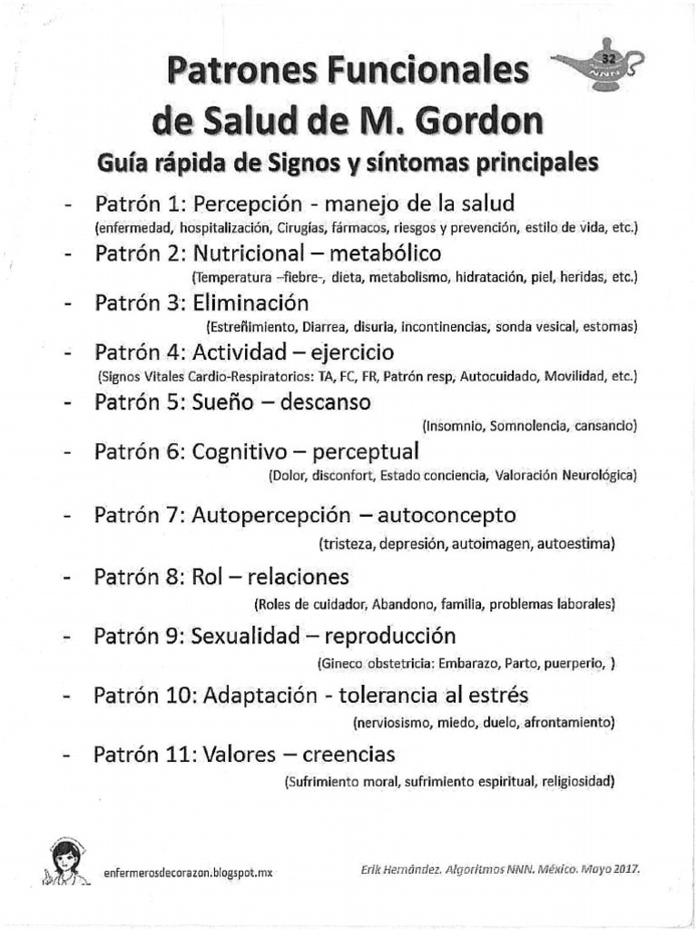 Patrones Funcionales de Salud de M. Gordon | PDF
