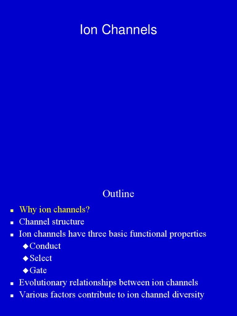Ion Channels | PDF | Ion Channel | Cell Membrane