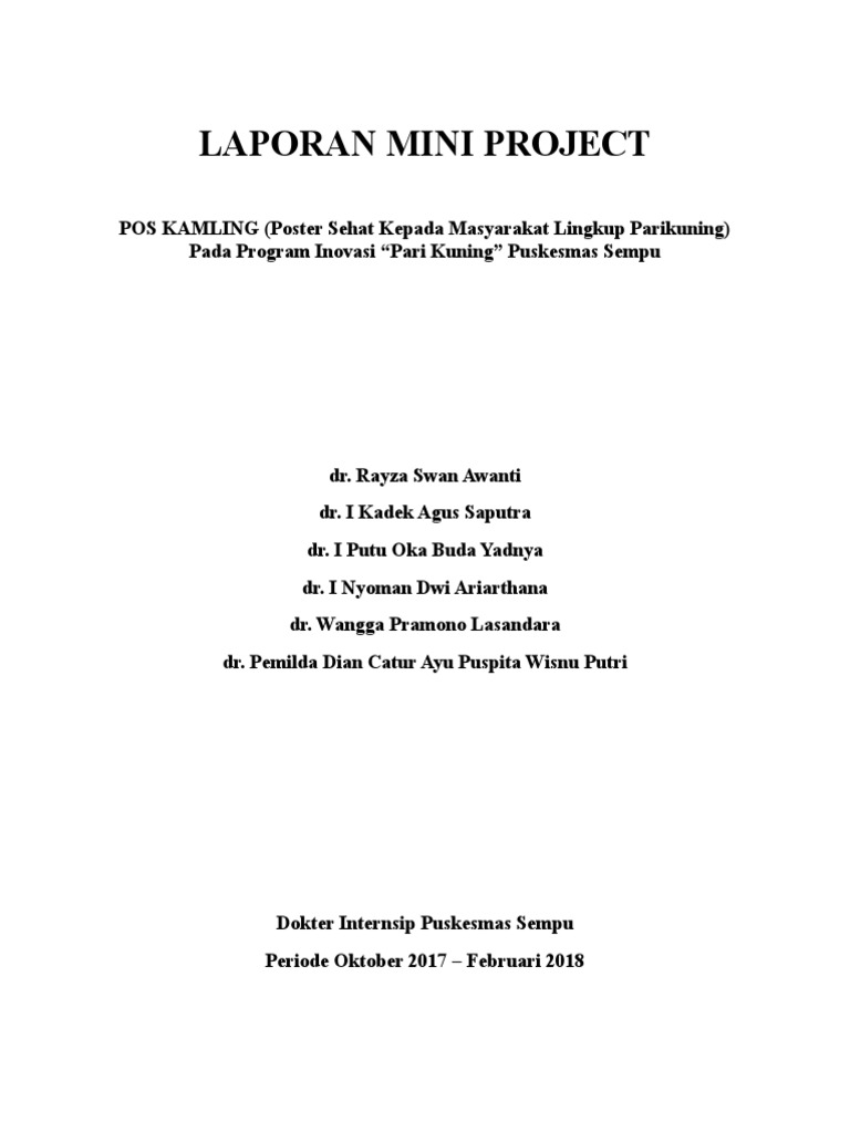 Proposal Mini Project | PDF