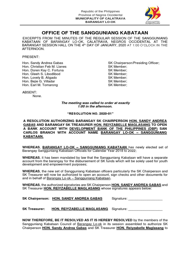 Reso OPENBANKACCOUNT | PDF | Justice | Crime & Violence