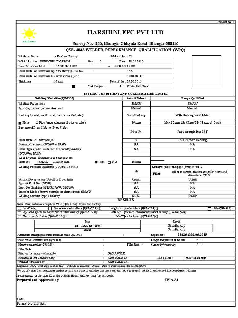 WPQ Formats NEW | PDF | Welding | Construction