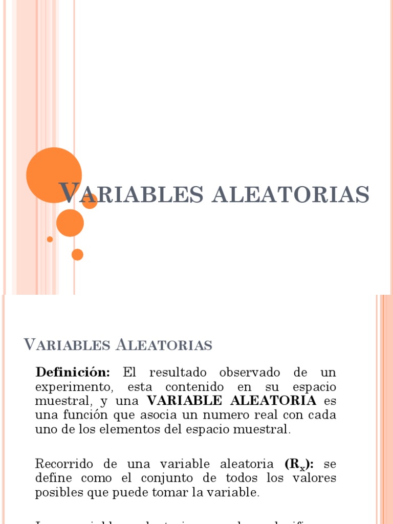 Variables Aleatorias Discretas | PDF | Variable aleatoria | Probabilidad