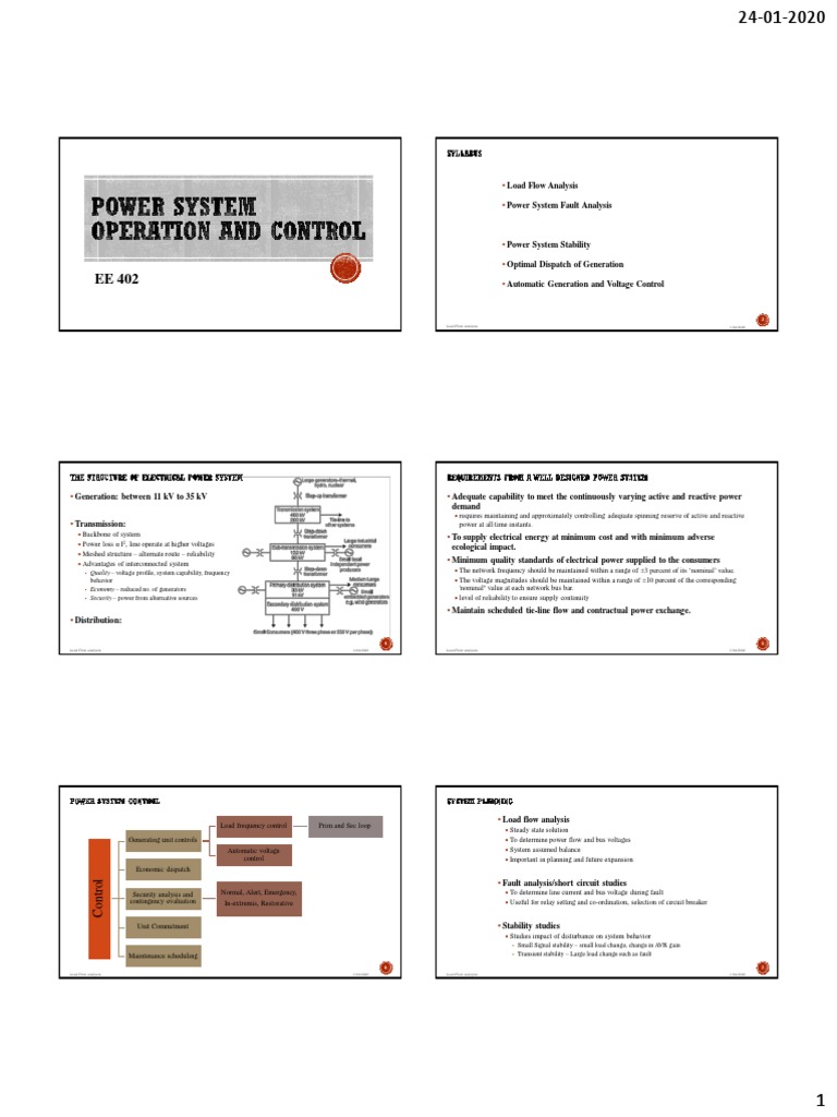 EE402 Load Flow Studies | PDF