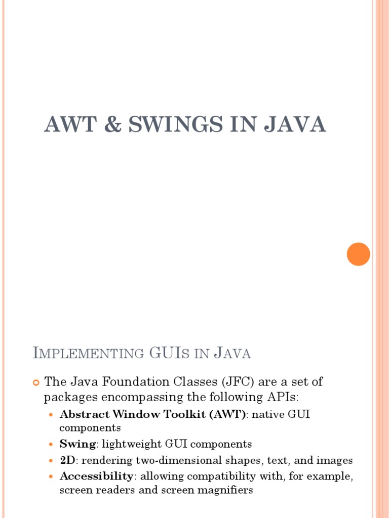 Java AWT Swing | PDF