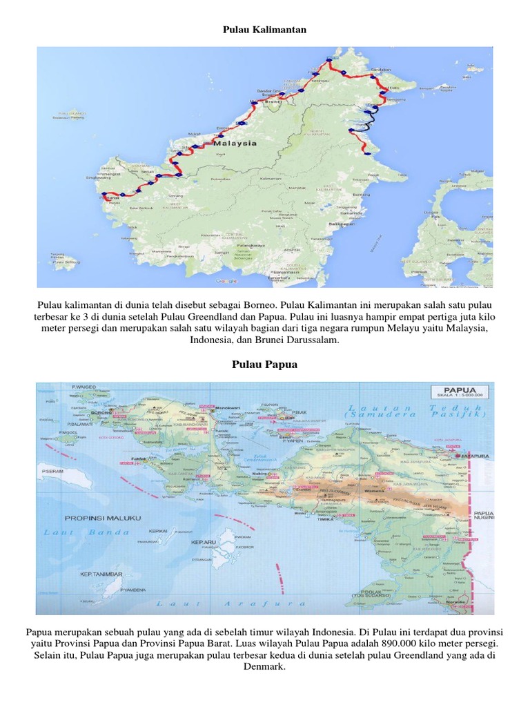Peta Pulau Terbesar di Indonesia | PDF