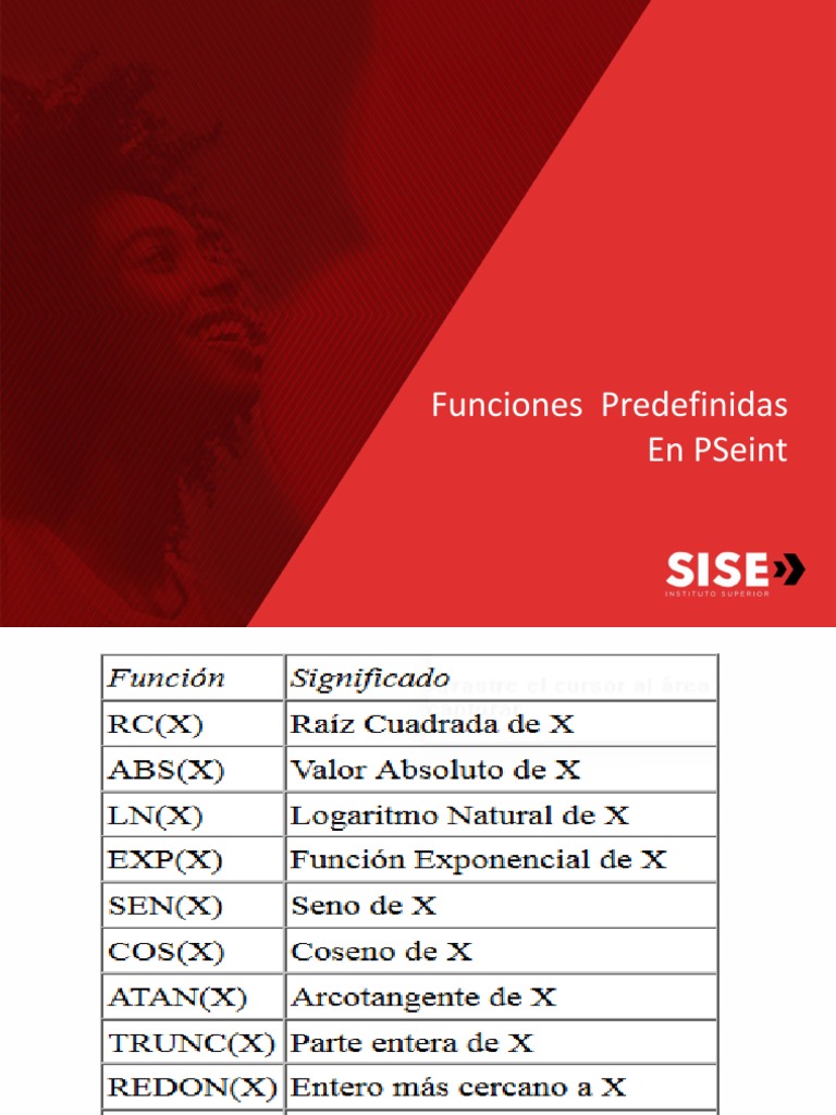 Funciones Predefinidas En Pseint Pdf 9629