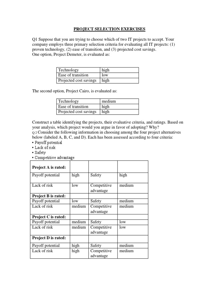 Project Management-Exercises-final | PDF