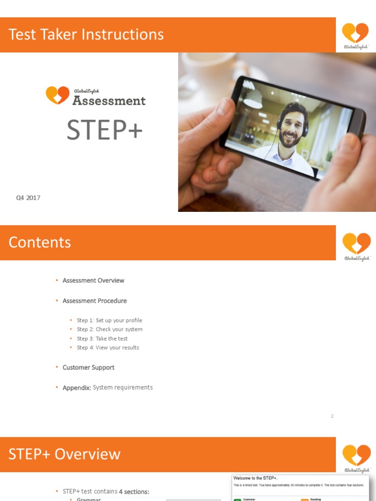 STEP+ Test Taker Instructions | PDF | Computers