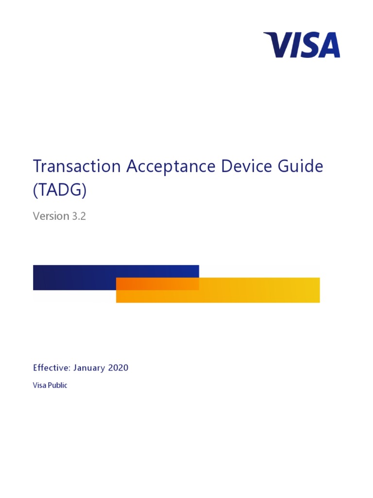 Transaction Acceptance Device Guide TADG V3 2 January 2020 | PDF ...