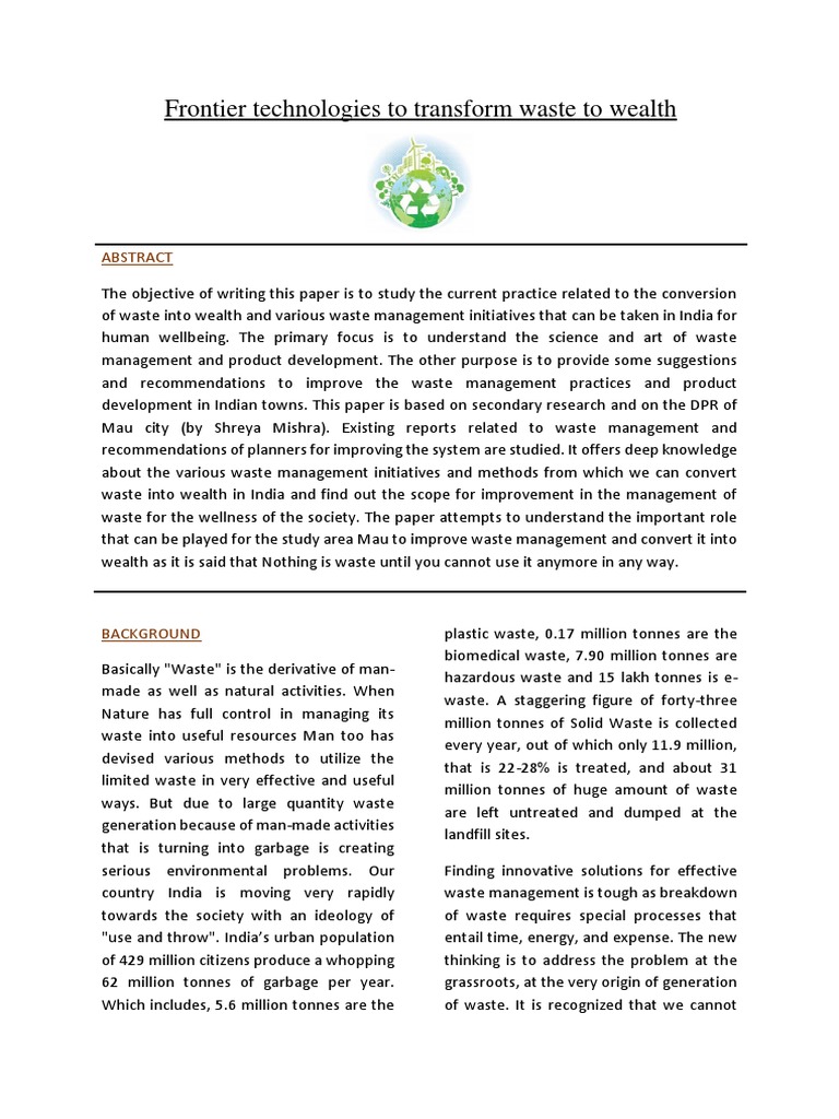 Waste To Wealth | PDF