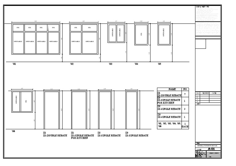 Door Window Detail PDF | PDF