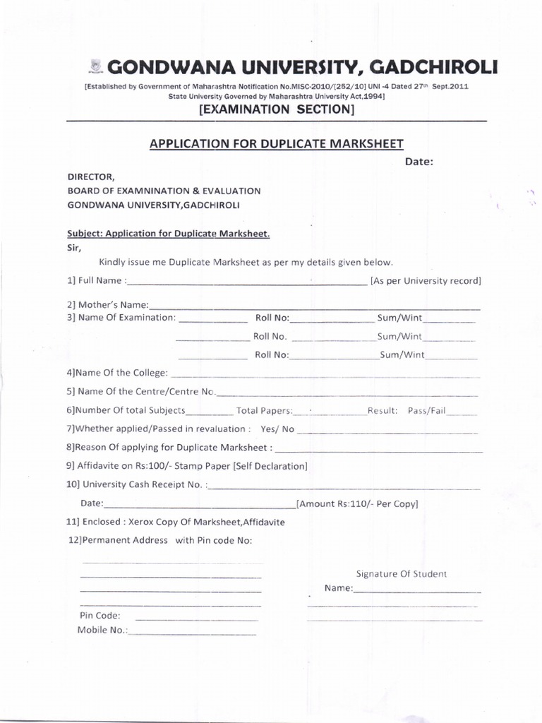 Duplicate Marksheet PDF | PDF