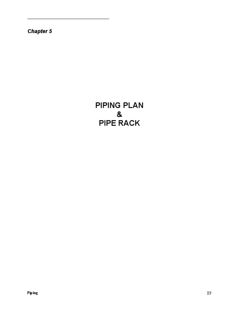 Piping Plan and Pipe Rack PDF | PDF