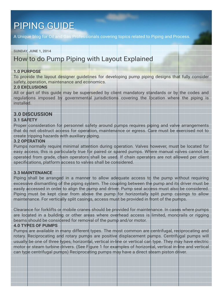 PIPING GUIDE How To Do Pump Piping With Layout Ex - 1579767576697 PDF | PDF