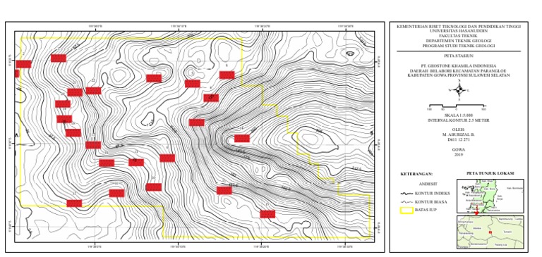 Peta Stasiun Abu Rizal Geologi Unhas