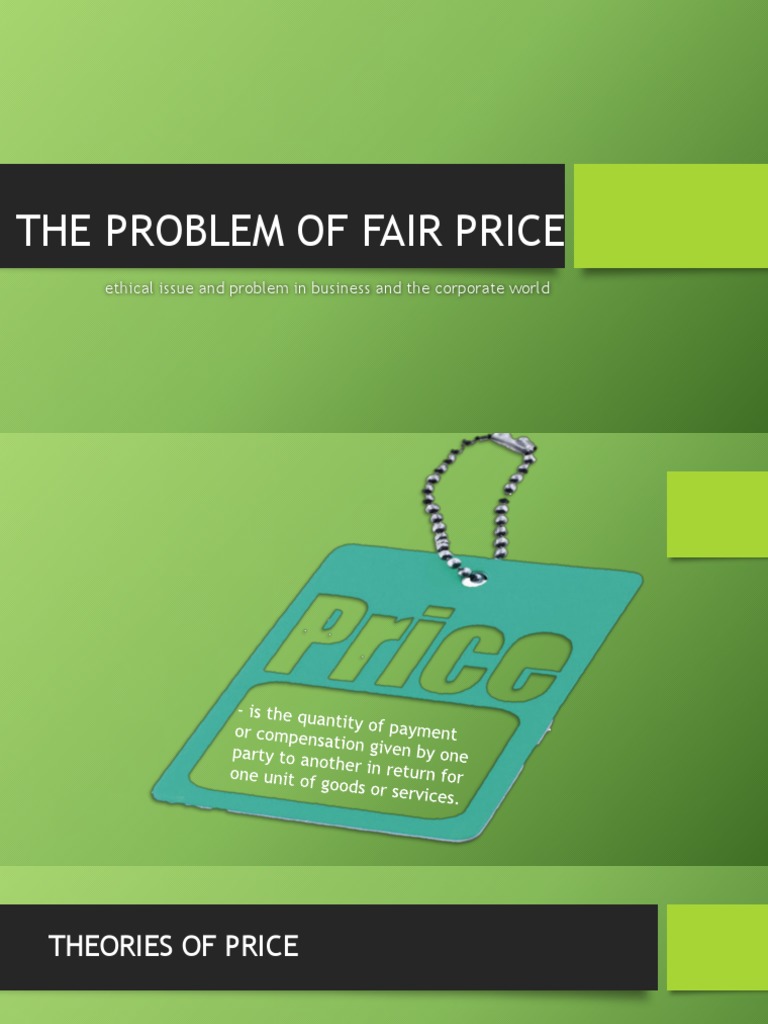 The Problem of Fair Price | PDF