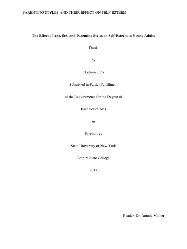 Parenting Styles Impact on Self-Esteem | PDF | Self-Improvement ...