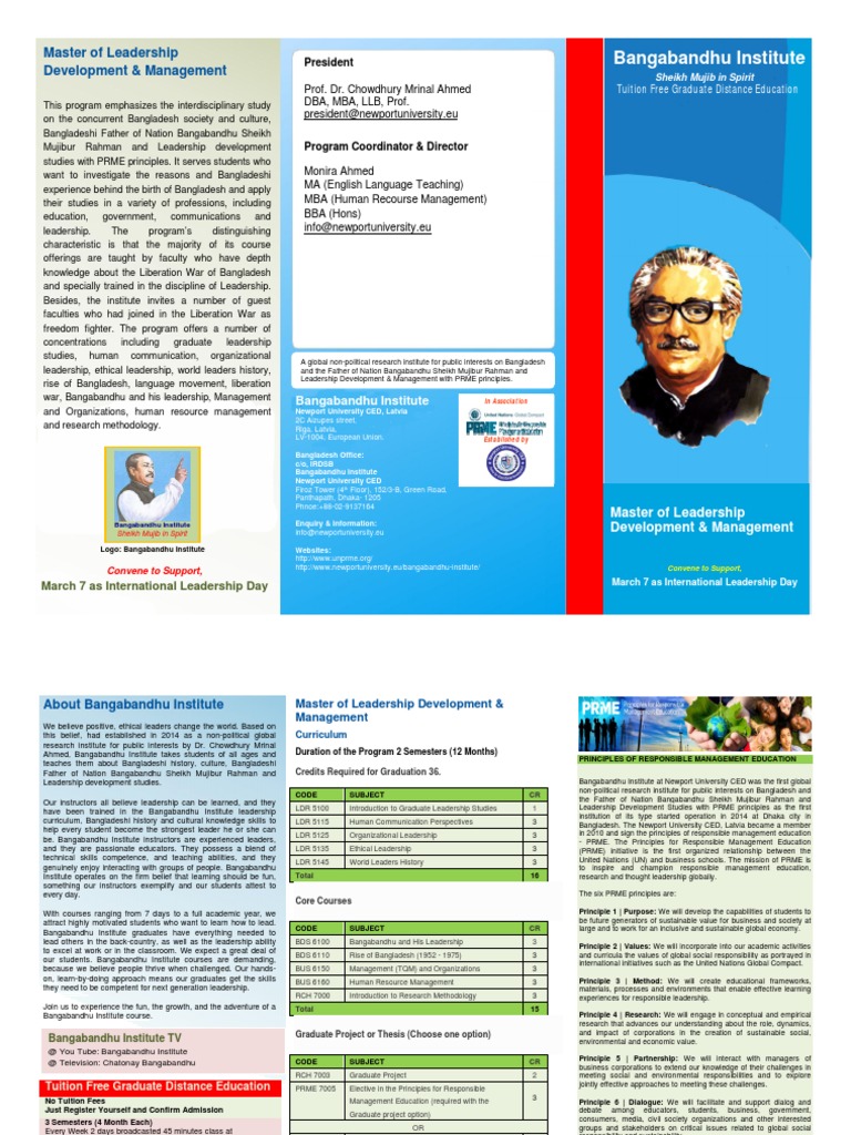 Master of Leadership Development & Management Leaflet | PDF