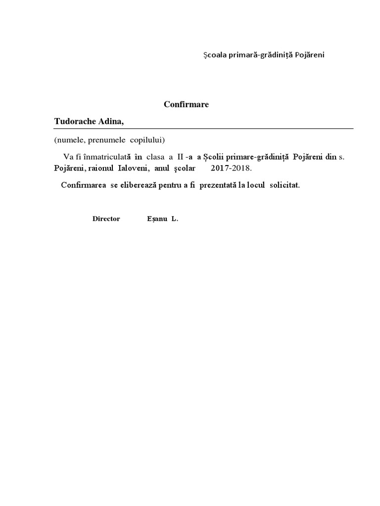 Confirmare | PDF