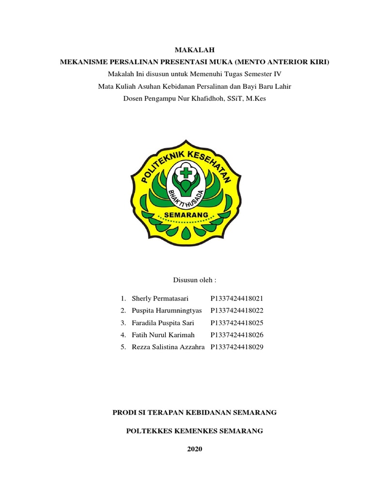 Makalah Persalinan Presentasi Muka | PDF