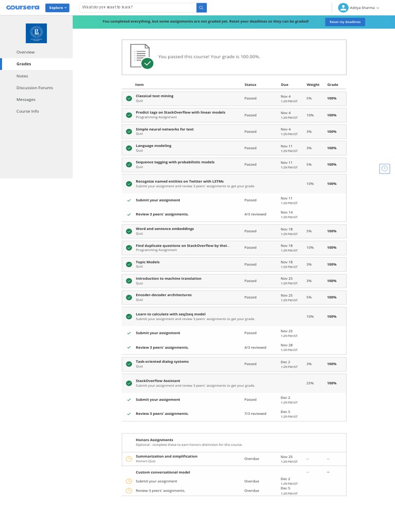 Natural Language Processing - Assignments | PDF