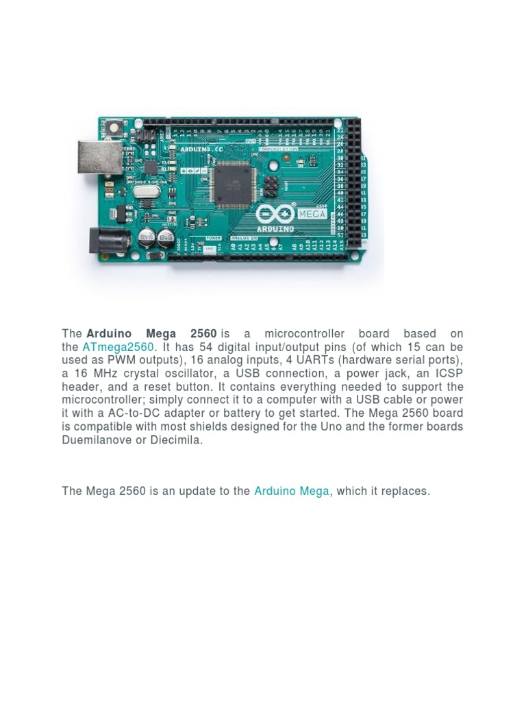 Arduino Mega 2560 | PDF | Arduino | Electronic Engineering