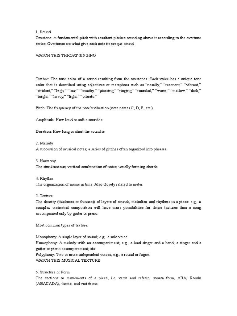 Elements of Music | PDF