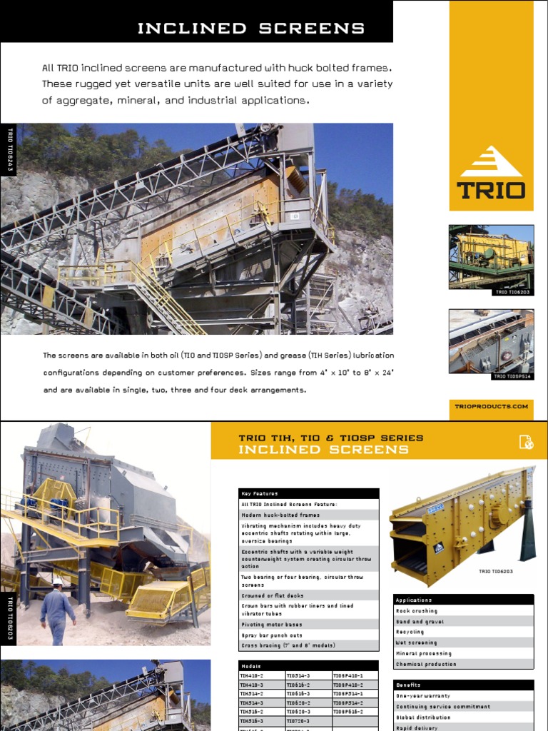 Group Screens Inclined | PDF | Bearing (Mechanical) | Mechanical ...