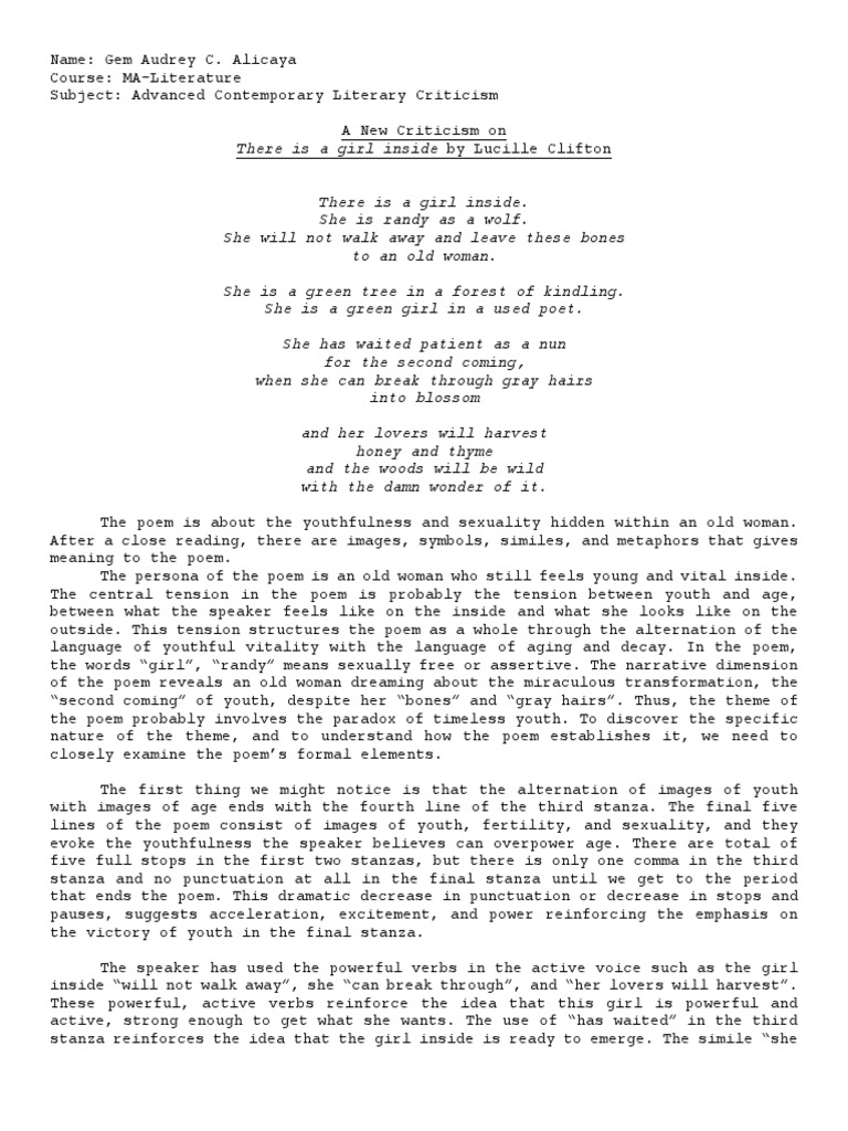 Advanced Contemporary Lit Crit | PDF