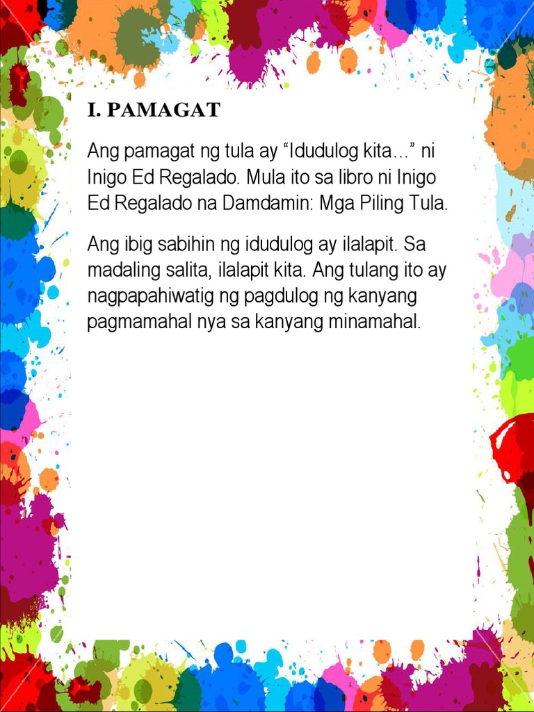 Pagsusuri NG Tula | PDF