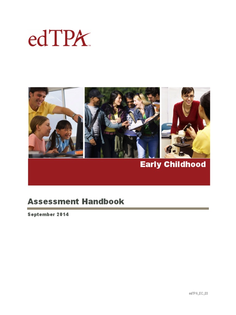 EdTPA Early Childhood Assessment Handbook PDF
