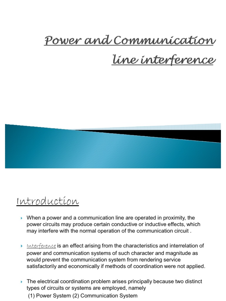 Power and Communication Interference | PDF | Inductance | Electricity