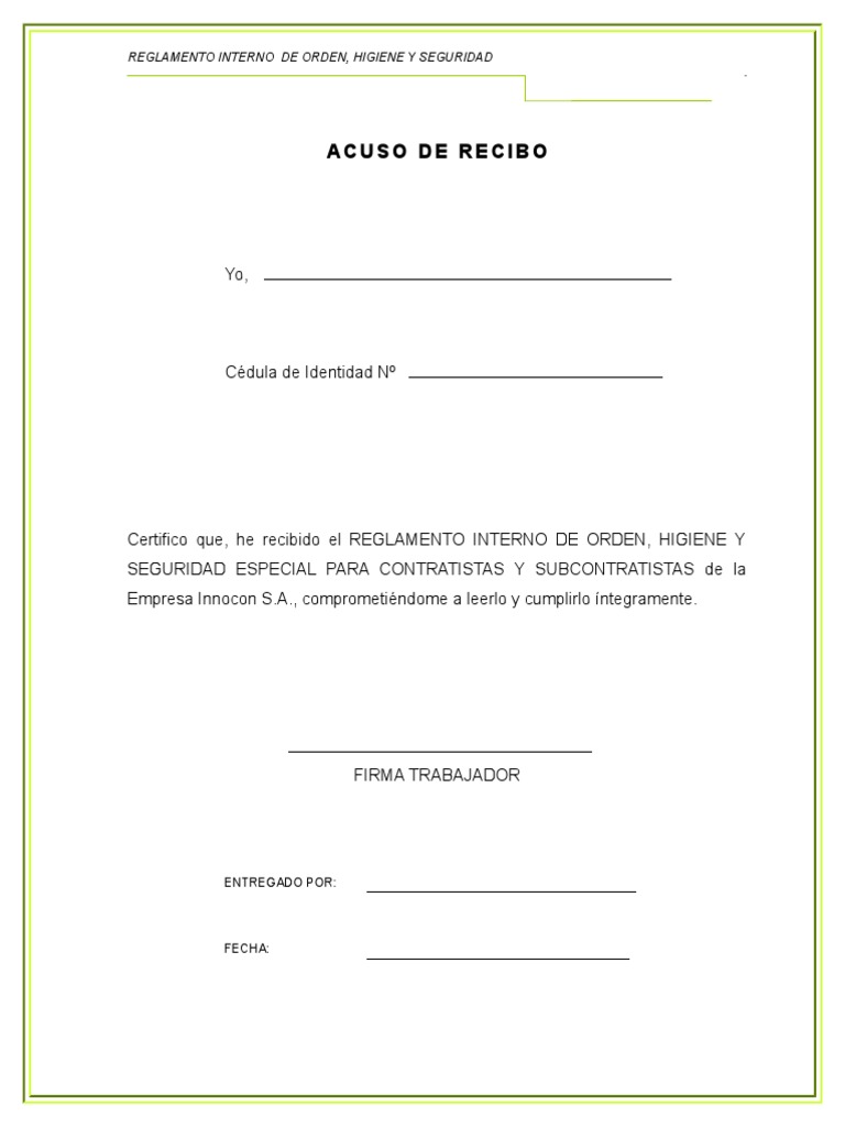Acuso de Recibo | PDF