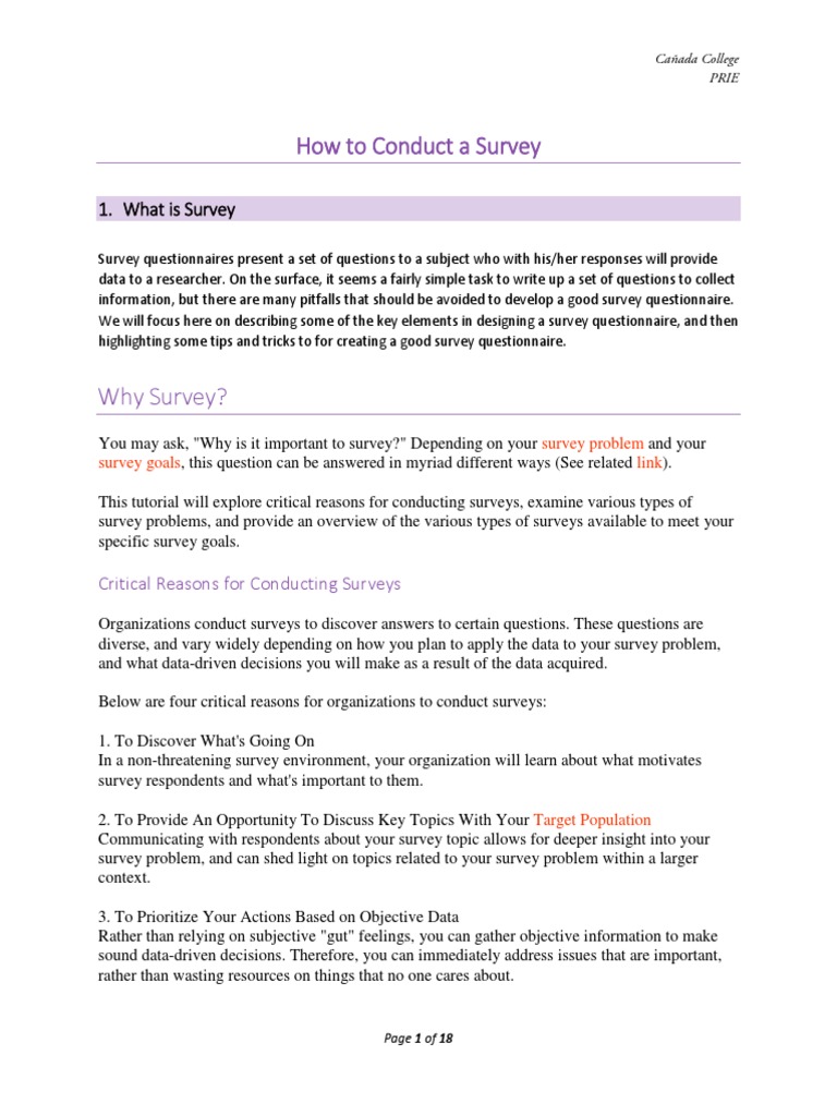 How To Conduct A Survey | PDF | Career & Growth | Computers