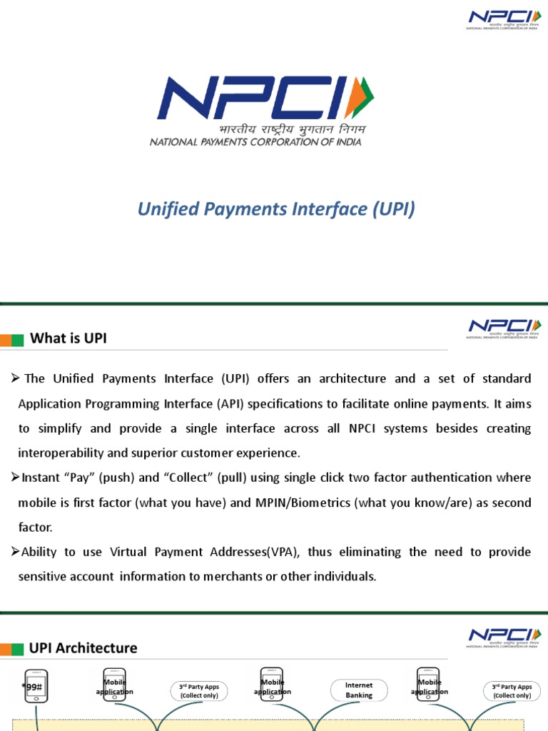 UPI-NPCI Presentation | PDF