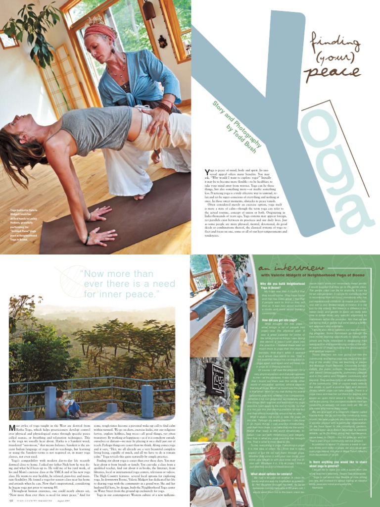 Yoga Finding Your Peace | PDF | Yoga | Asana