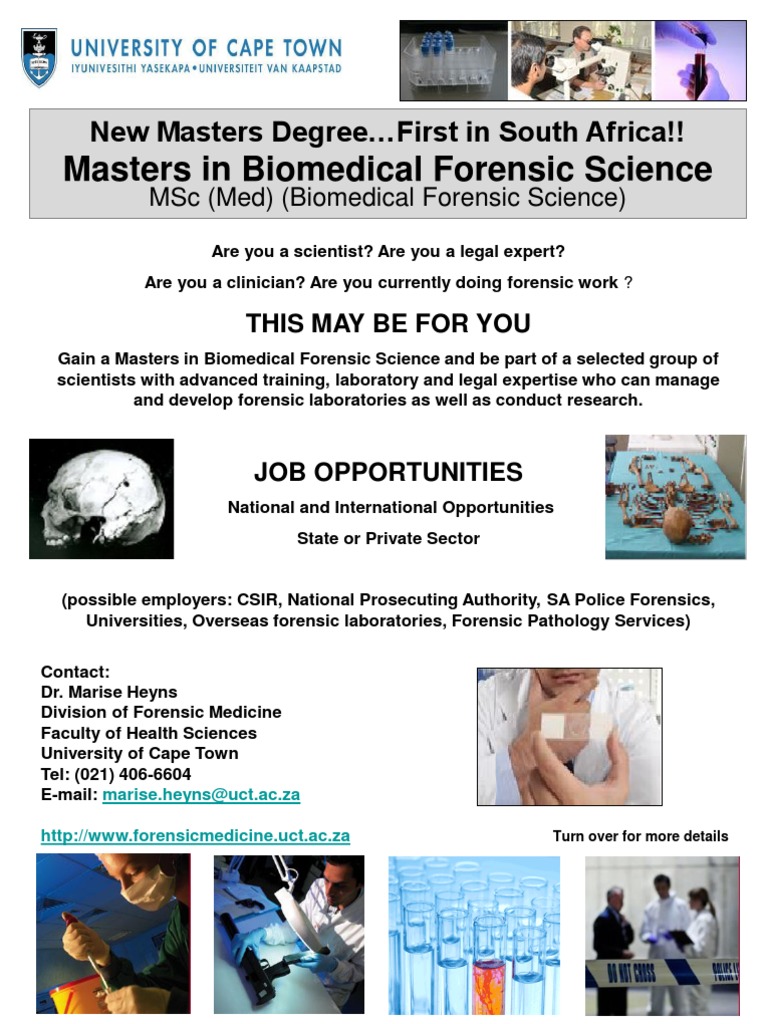 MSC BFS Flyer - ForMed | PDF | Forensic Science | Expert