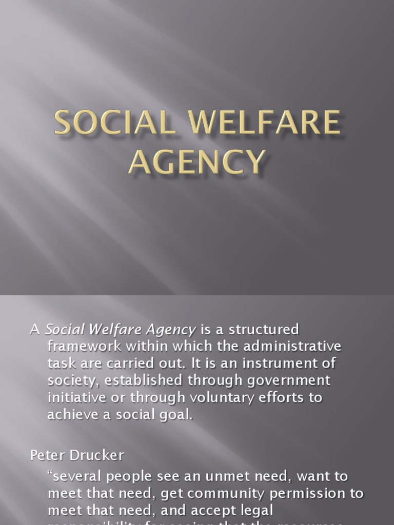 Overview of Social Welfare Agencies in the Philippines | PDF | Welfare ...