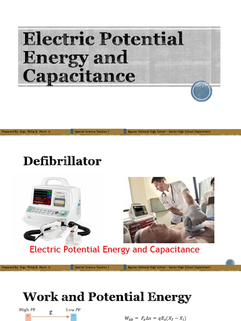 9 Electric Potential Energy and Capacitance | PDF