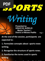 Sports Writing Types, Examples, and Tips For Better Reporting | PDF ...