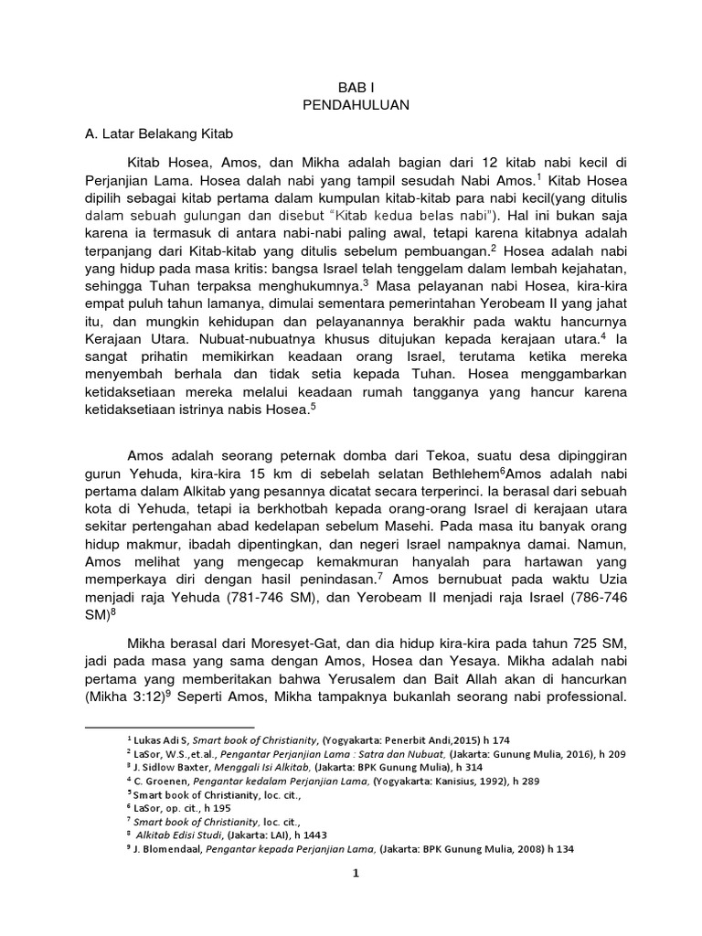 Nubuat Nabi Hosea dan Amos | PDF