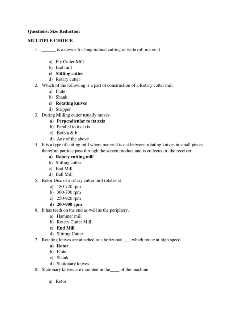Compiled Test Questions Size Reduction | PDF