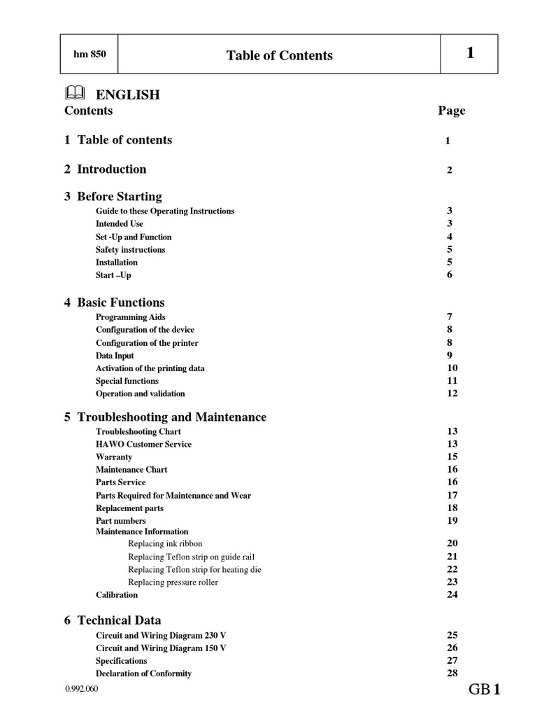 HM 850DC User Manual PDF | PDF